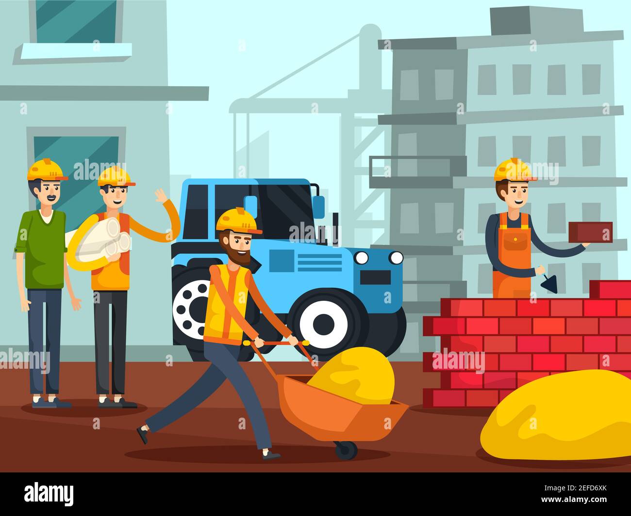 Building Construction Site Clipart