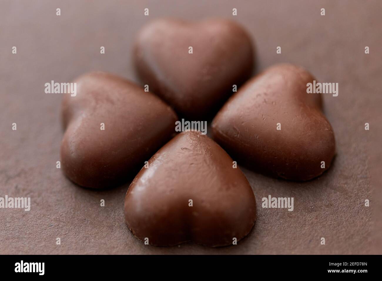 heart shaped chocolate candies Stock Photo - Alamy