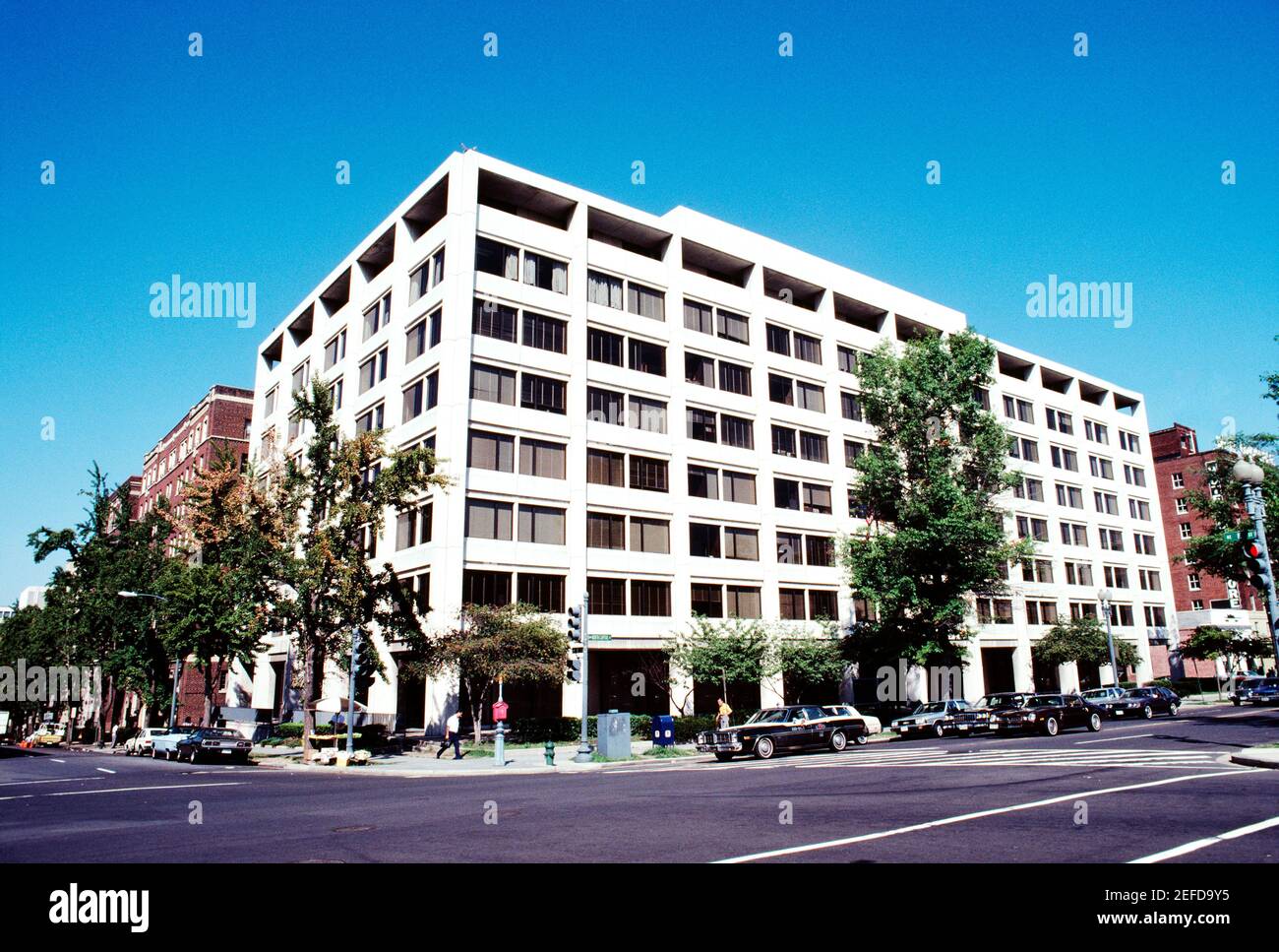 Low angle view of a government building, Security and Exchange ...