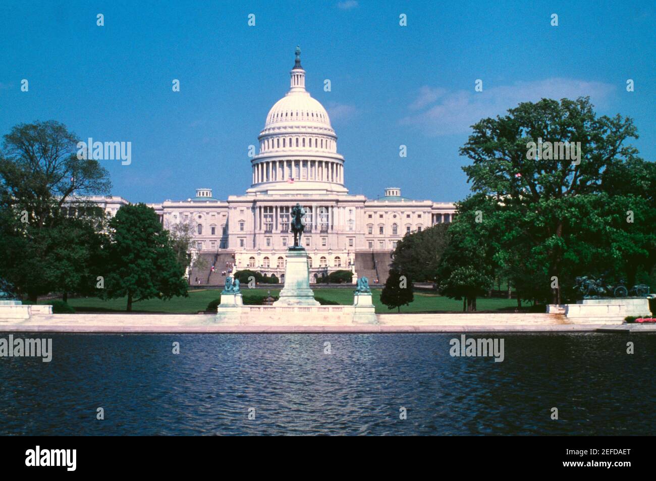 Statue in front of a building, Capitol Building, Washington DC, USA ...