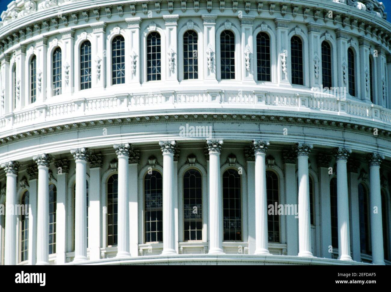 Close-up of columns of a building, Capitol Building, Washington DC, USA ...