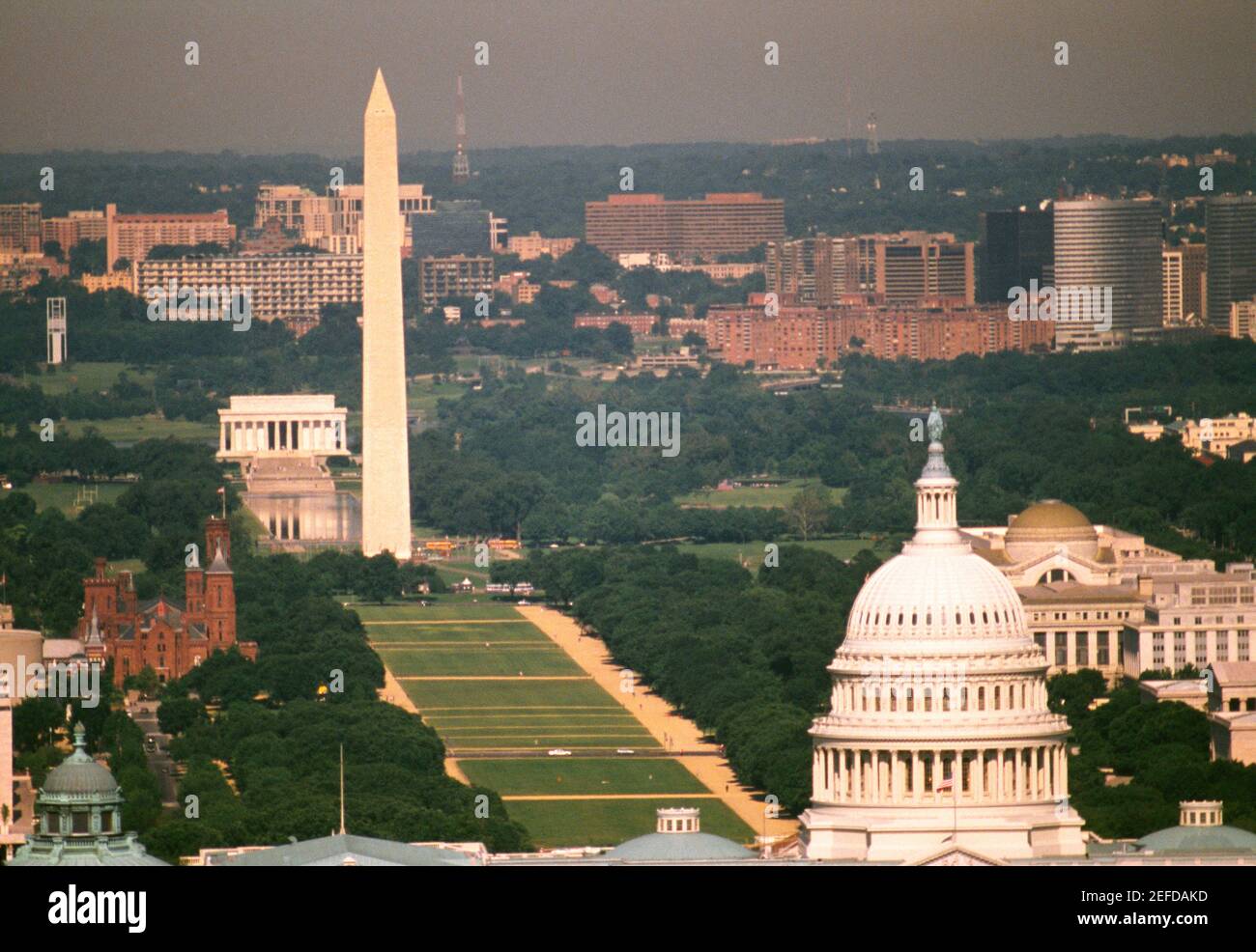 Aerial view of a government building, Capitol Building, Washington ...