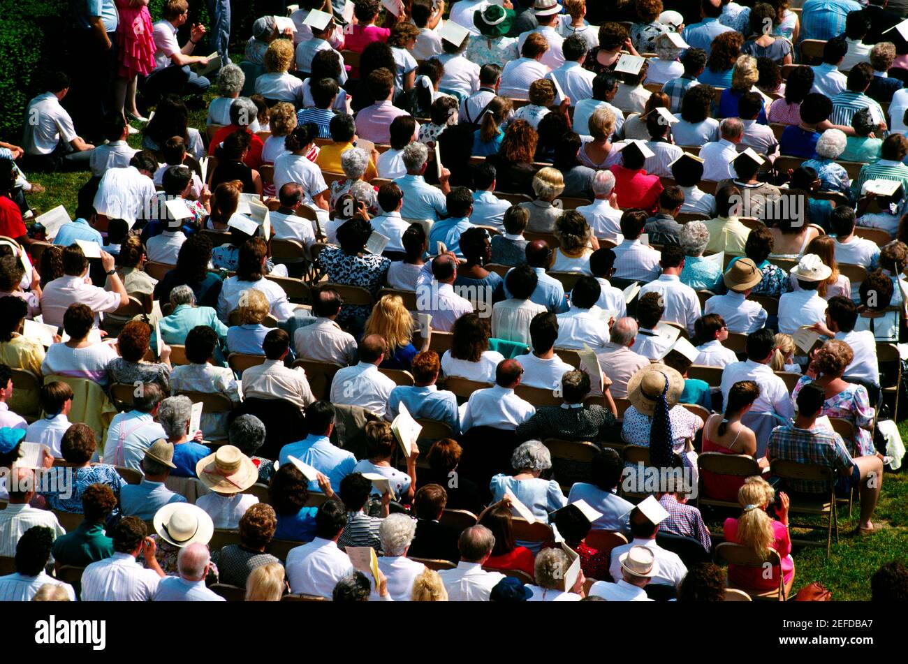 Crowd at Hood College graduation ceremony in Maryland Stock Photo - Alamy