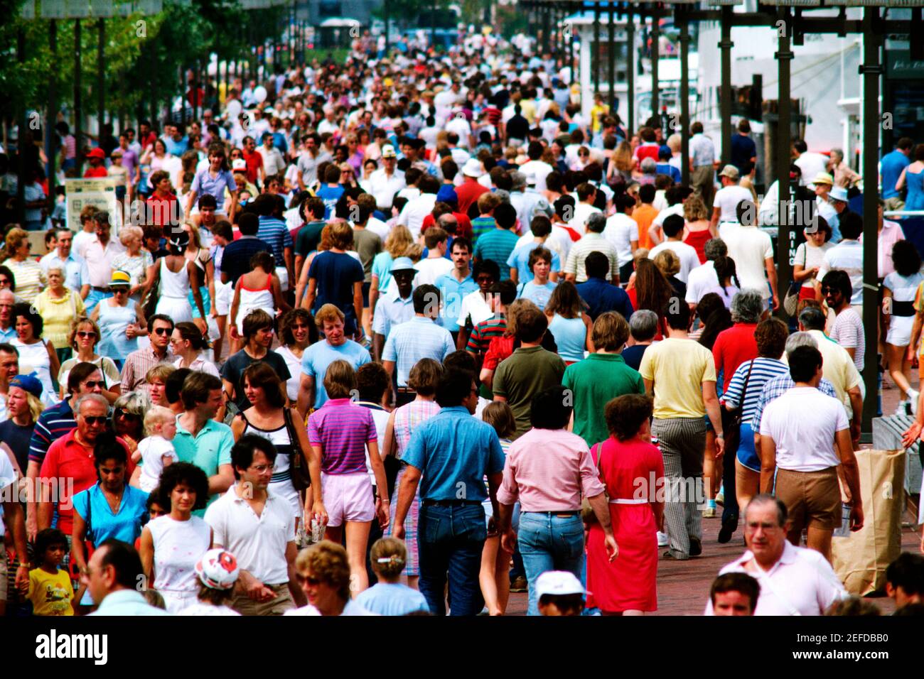 Crowds on the Pier at Harbor place in Baltimore, Maryland Stock Photo ...