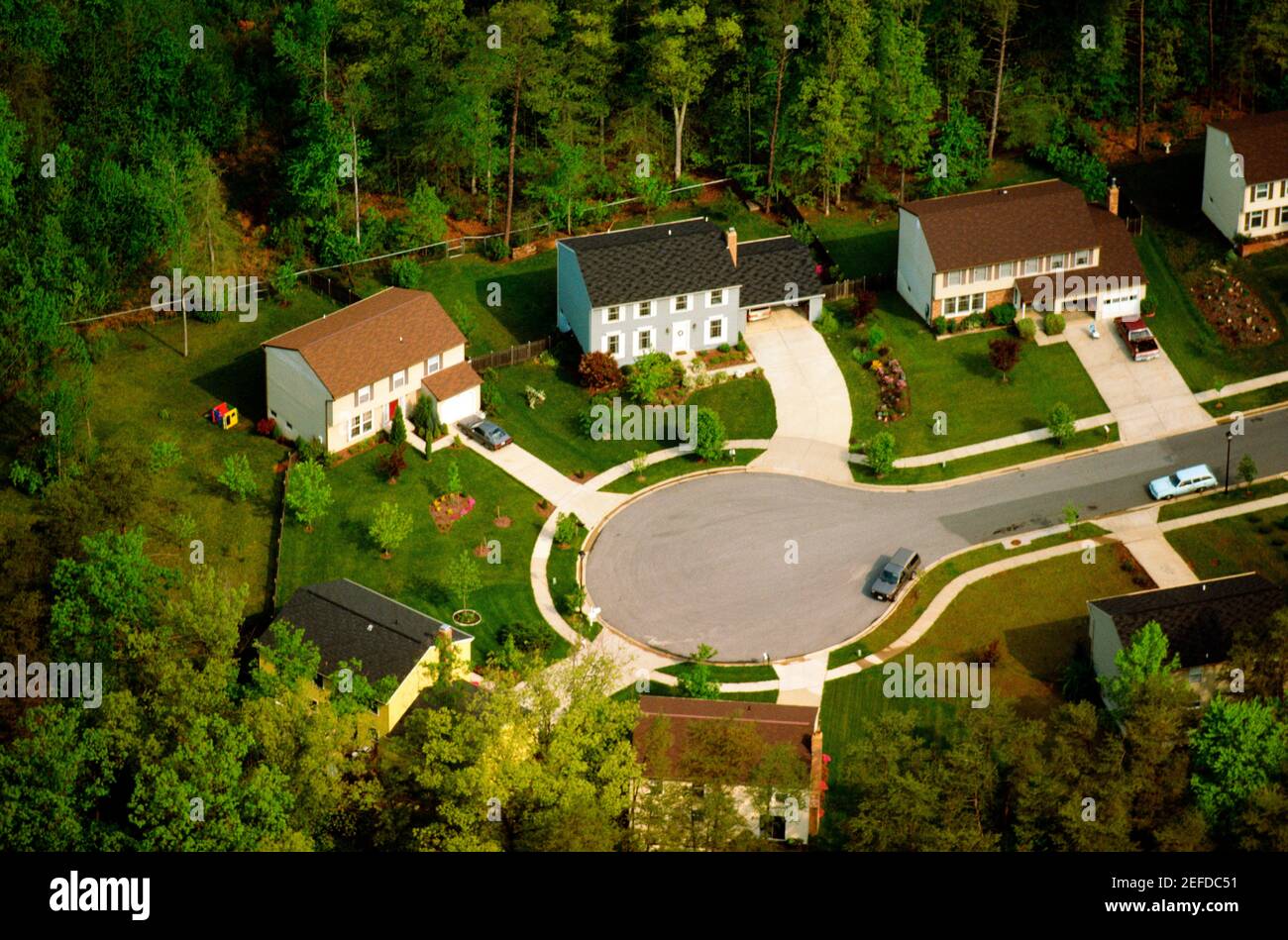 Aerial view of housing in Maryland Stock Photo - Alamy