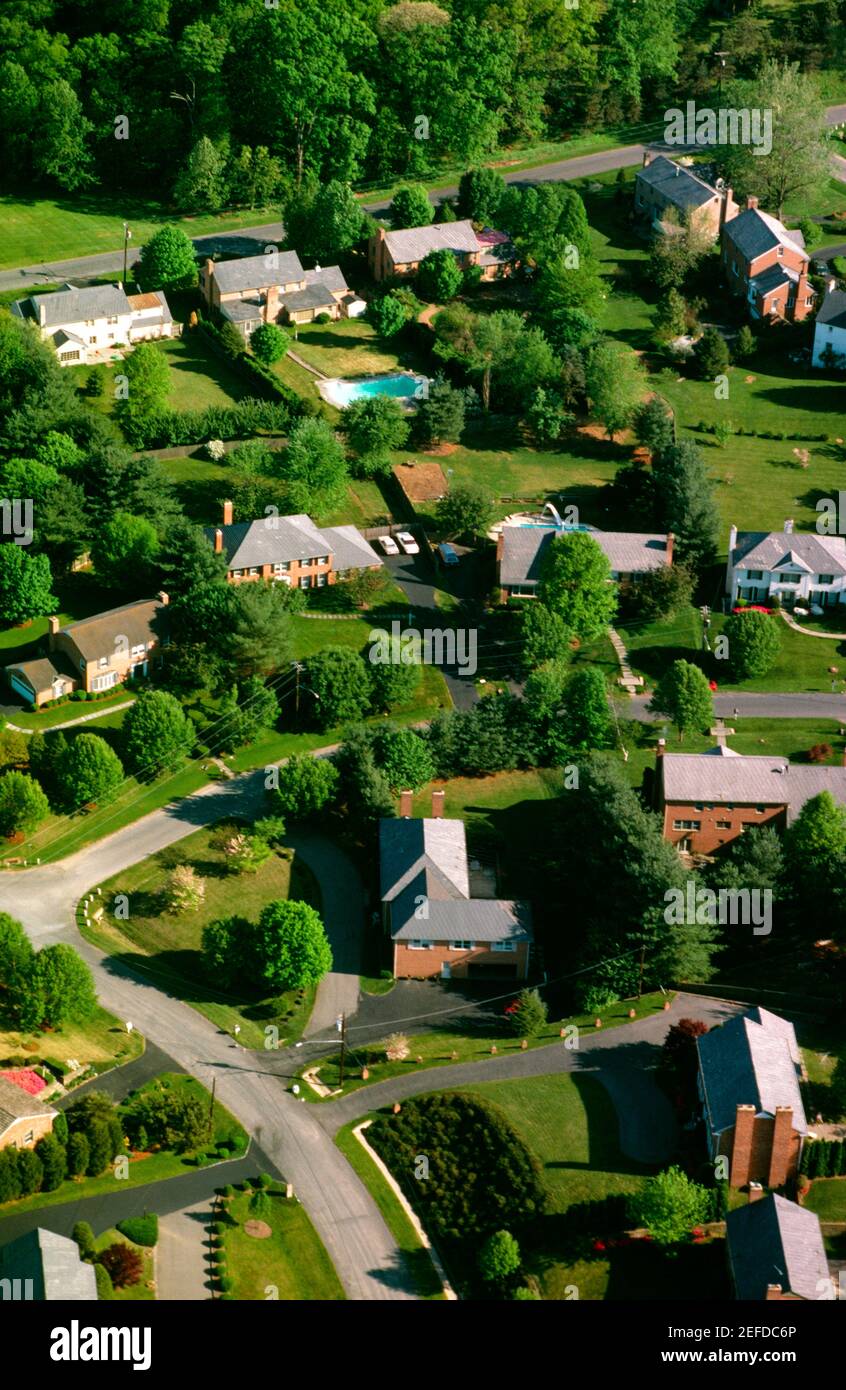 Aerial views of Montgomery county housing Develop., Maryland Stock ...