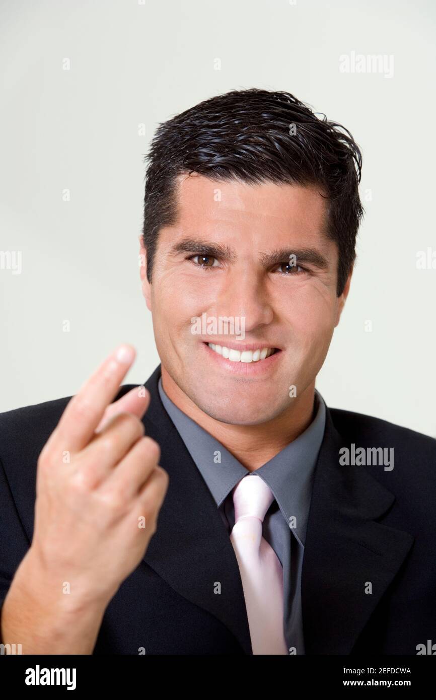 Portrait of a businessman smiling Stock Photo - Alamy