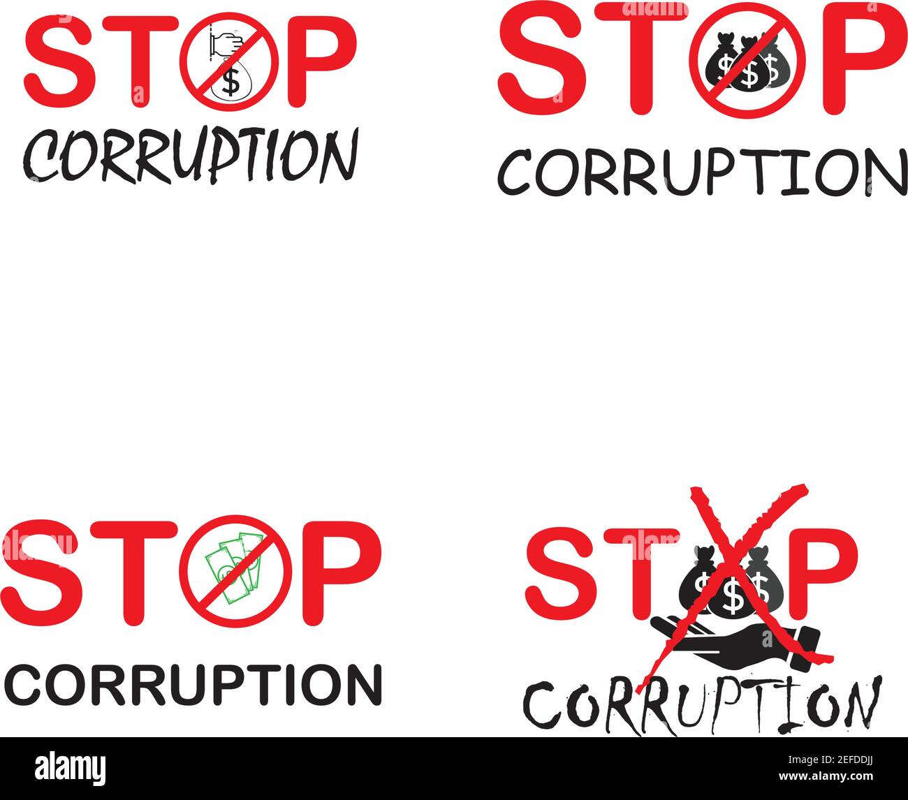 Stop Corruption and International Anti-Corruption Day Stock Vector ...