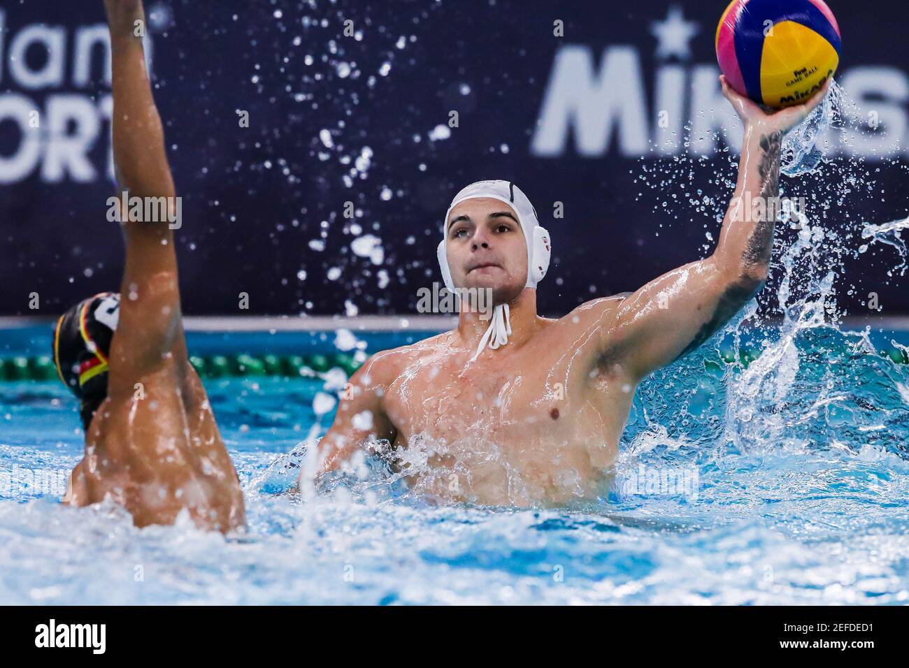 ROTTERDAM, NETHERLANDS - FEBRUARY 17: Victor Andrei Antipa of Romania during the Olympic ...