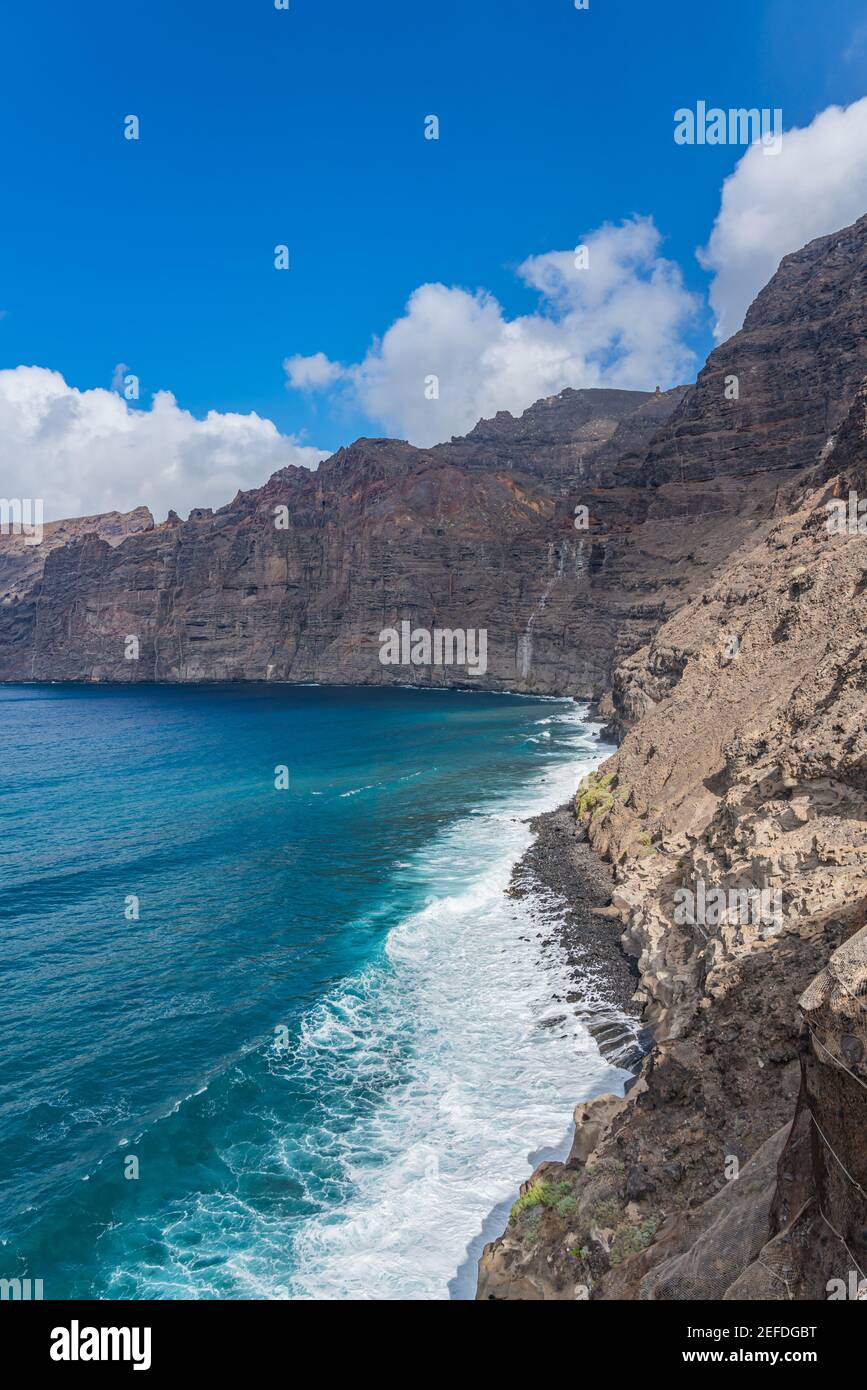 Beautiful view of Los Gigantes cliffs in Tenerife, Canary Islands,Spain ...
