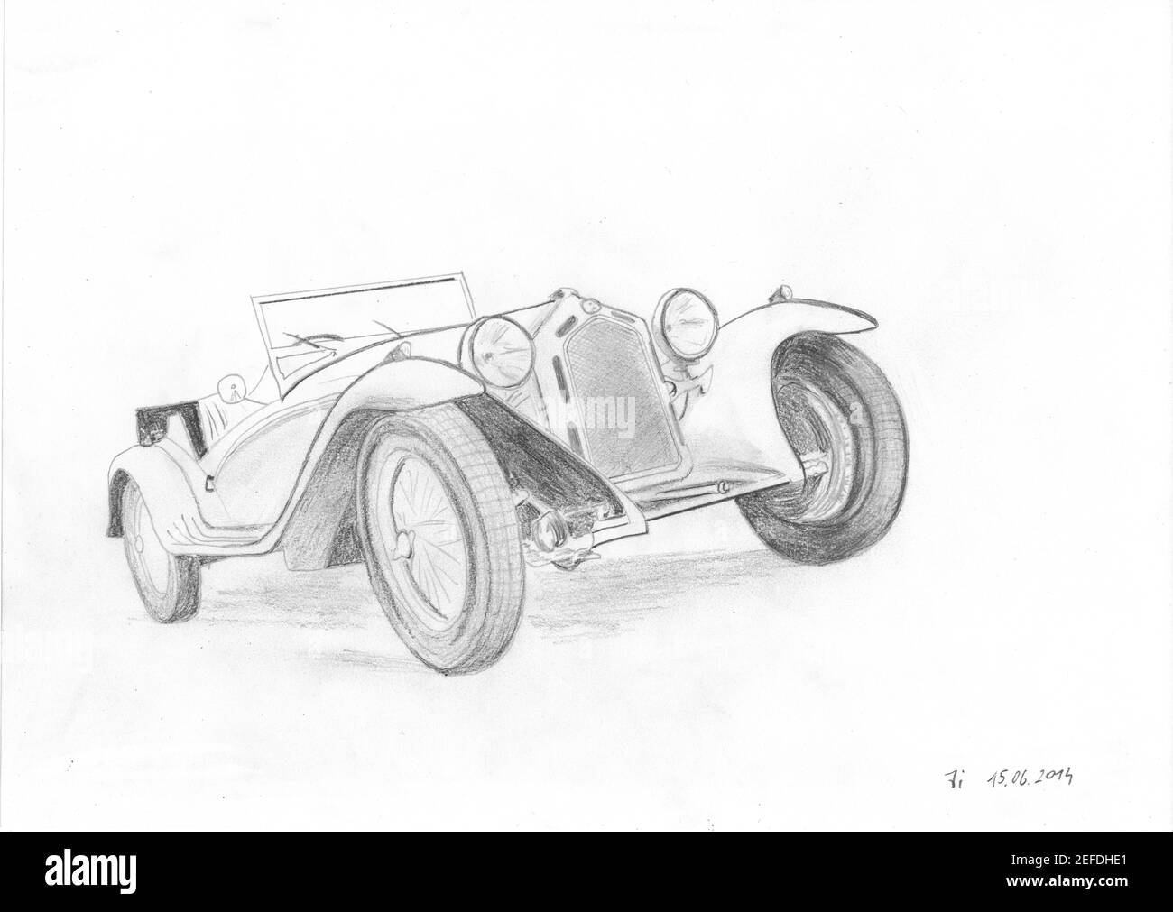 Old manual car Black and White Stock Photos & Images - Alamy
