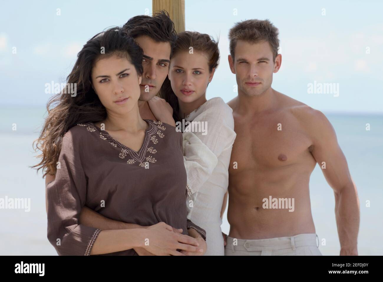 Portrait of two young couples Stock Photo - Alamy