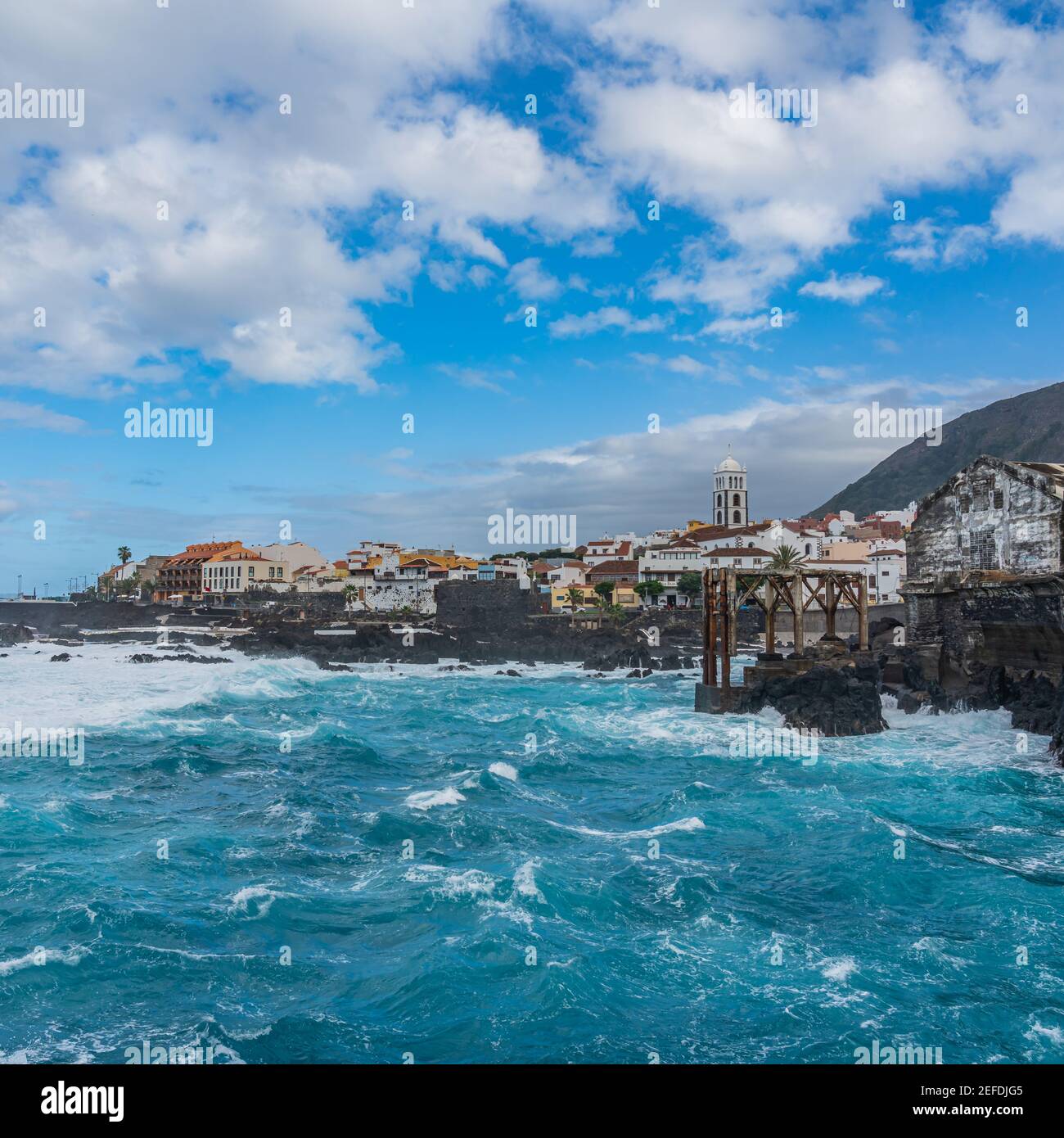 Natural pools, Piscinas Naturales de Garachico El Caleton, during ...