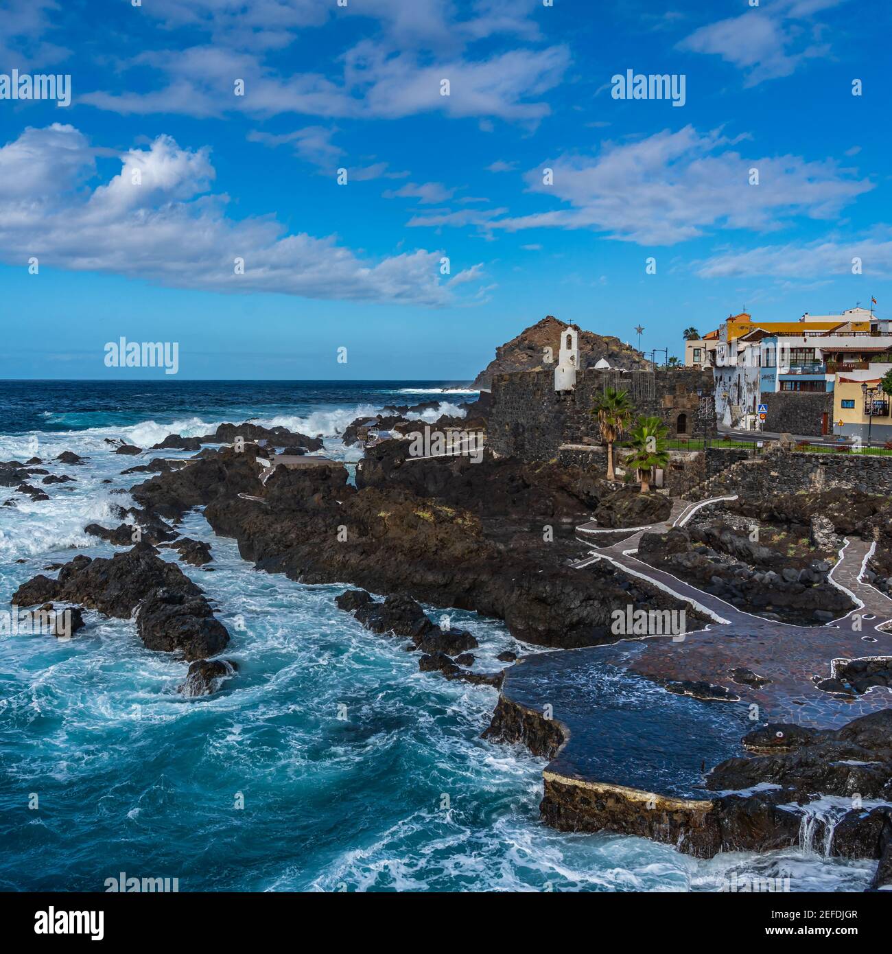 Natural pools, Piscinas Naturales de Garachico El Caleton, during ...