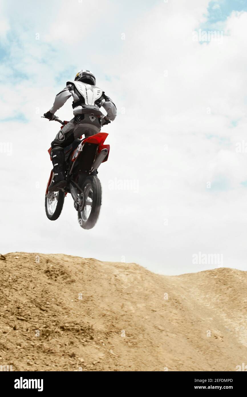 Motocross rider performing jump on hi-res stock photography and images ...
