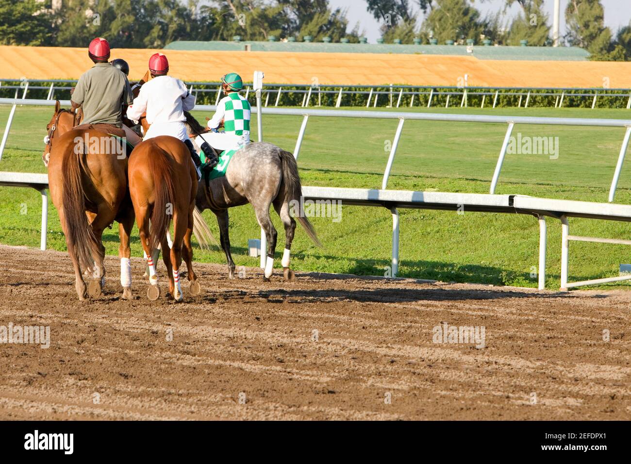 Jockey standing up on a horse hi-res stock photography and images - Alamy