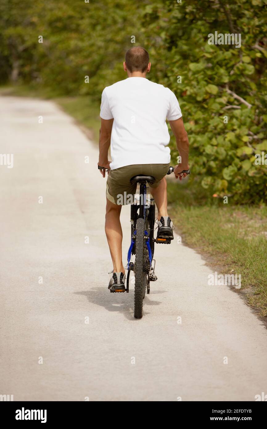 Rear view male bicycle hi-res stock photography and images - Alamy