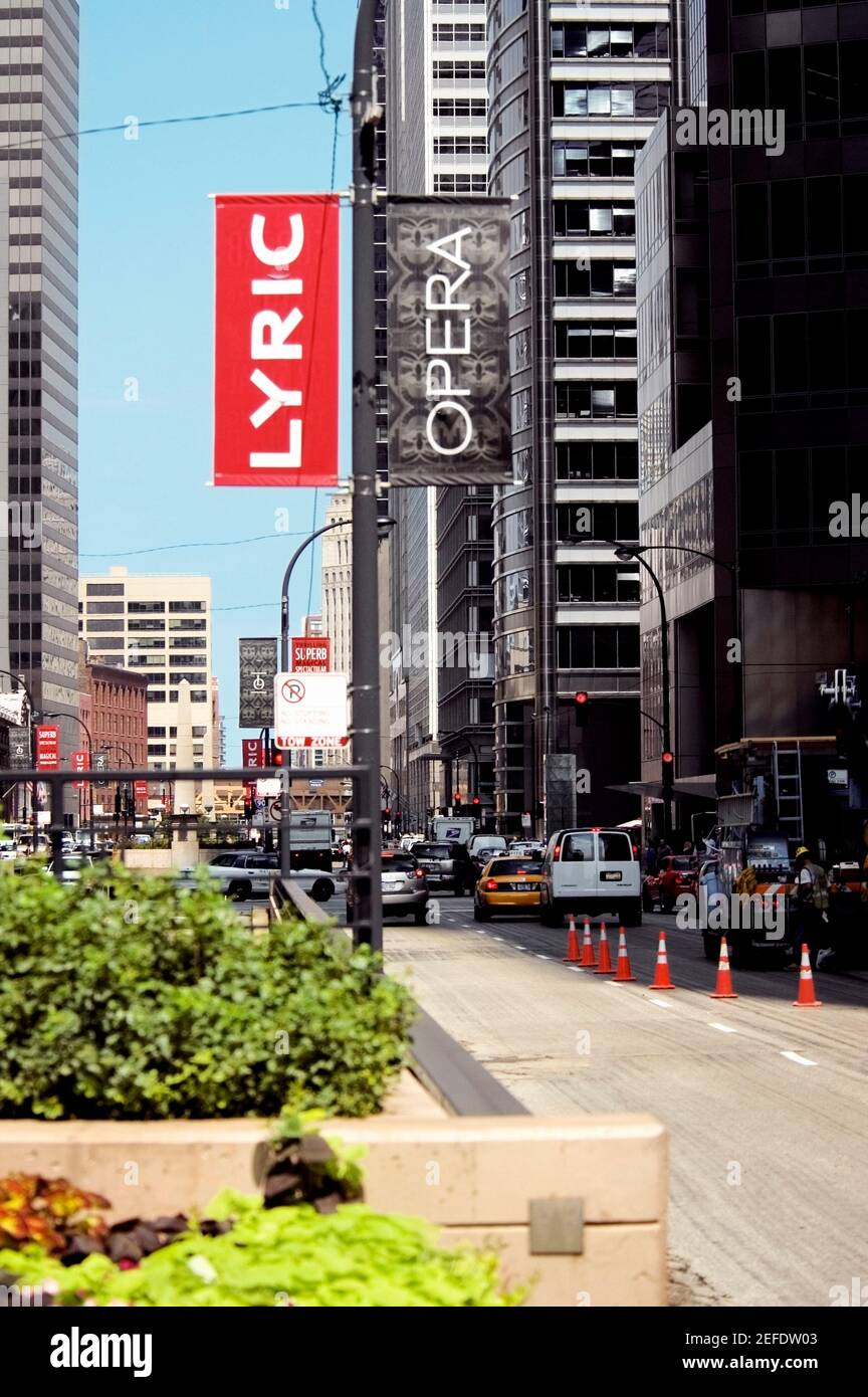 Traffic on the street, Wacker Drive, Chicago, Illinois, USA Stock Photo ...