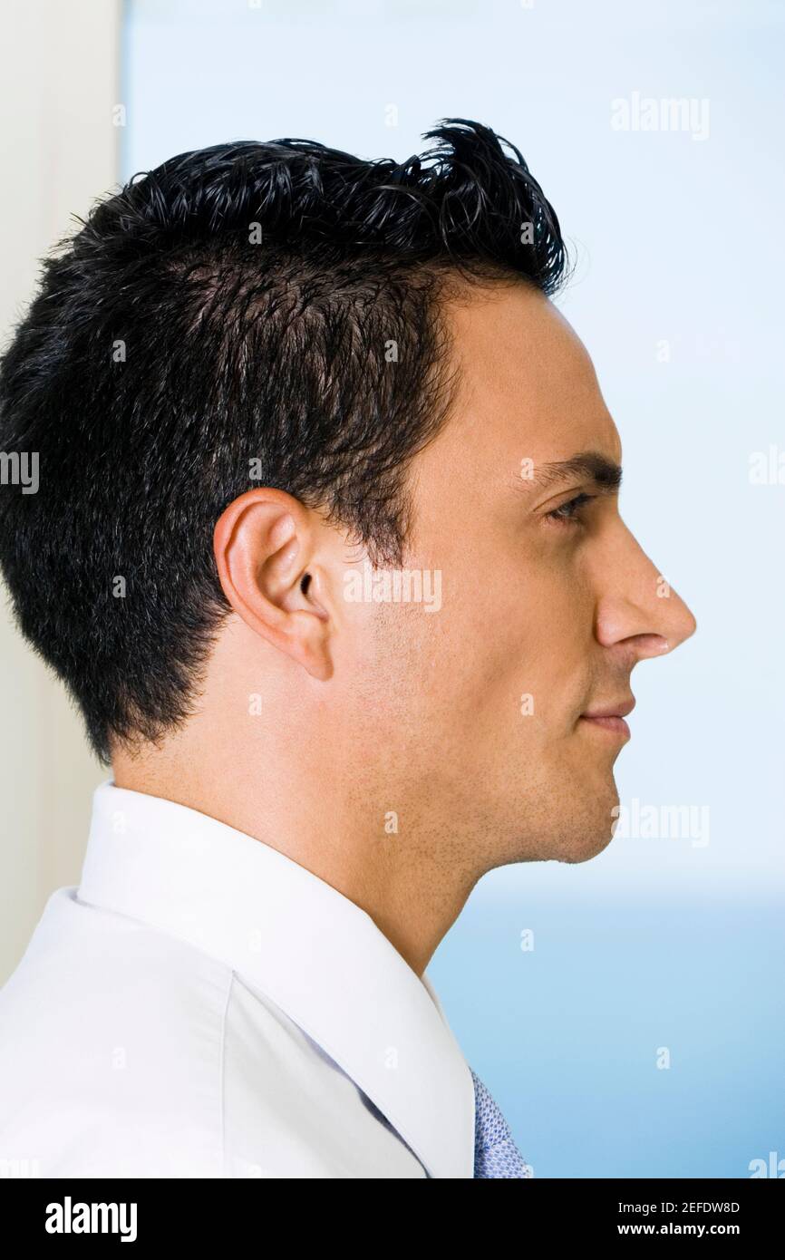 Side profile of a businessman Stock Photo - Alamy