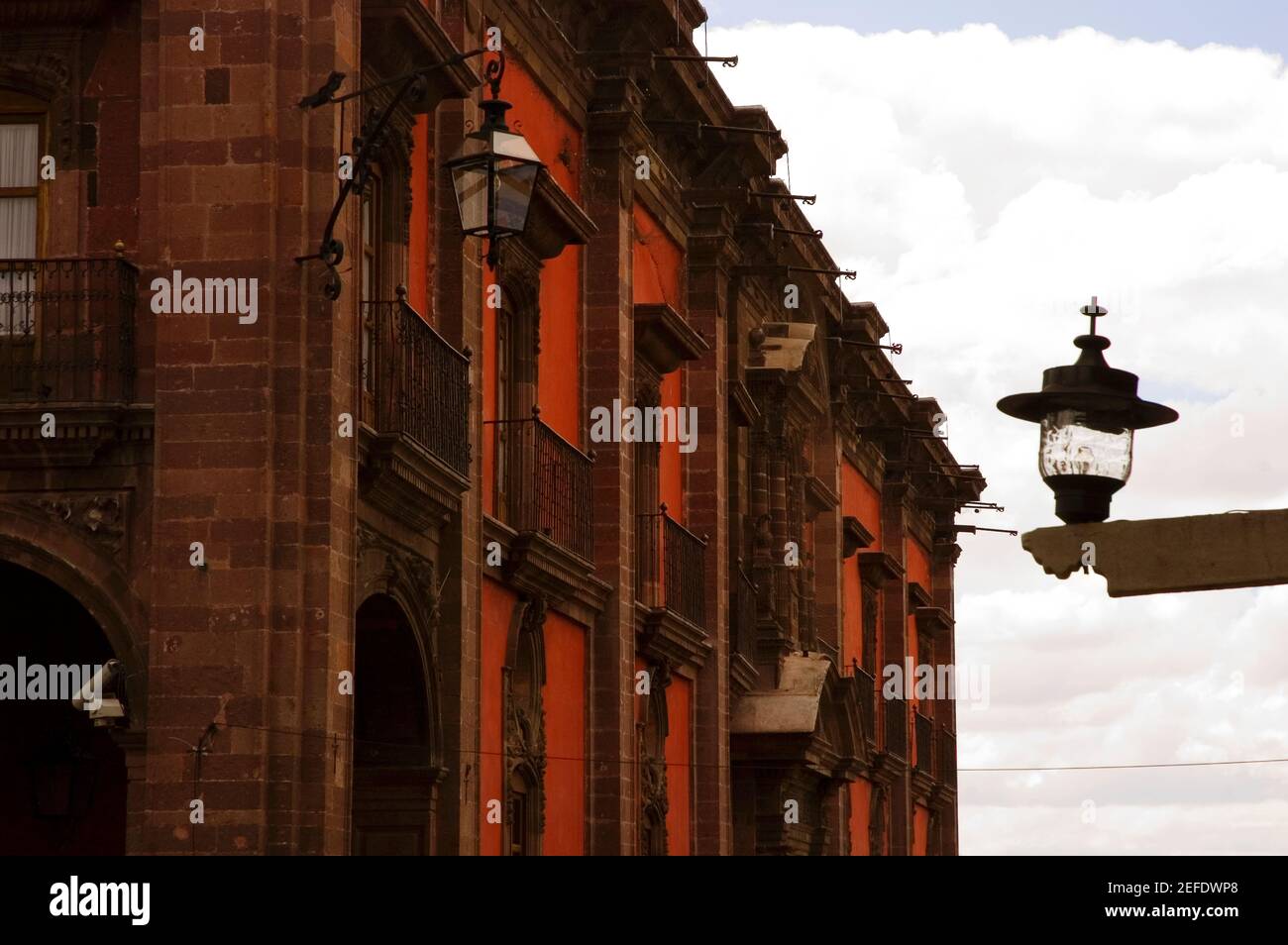 Lantern in front of a building, Mexico Stock Photo - Alamy