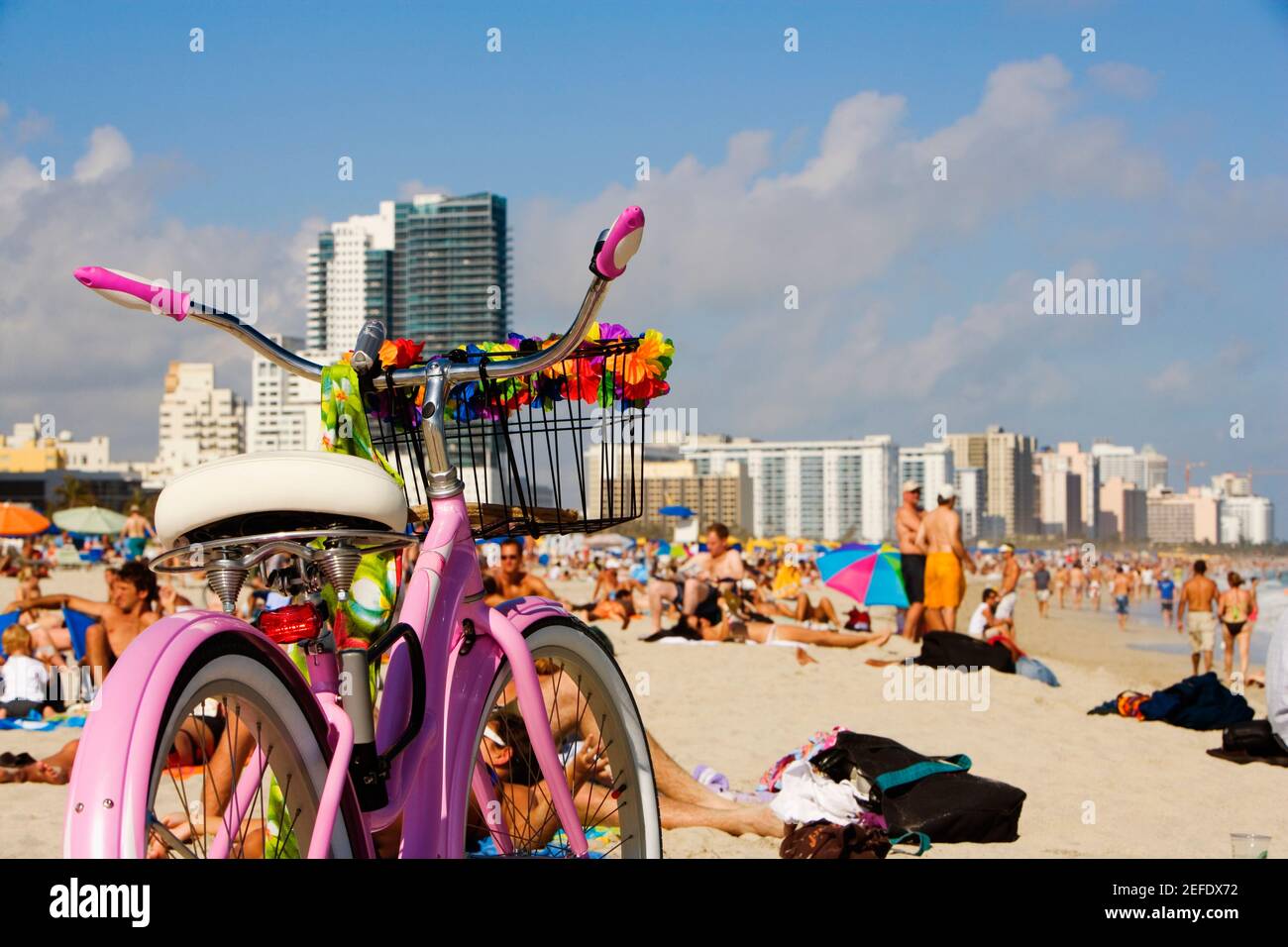 Close-up of a bicycle on the beach Stock Photo - Alamy