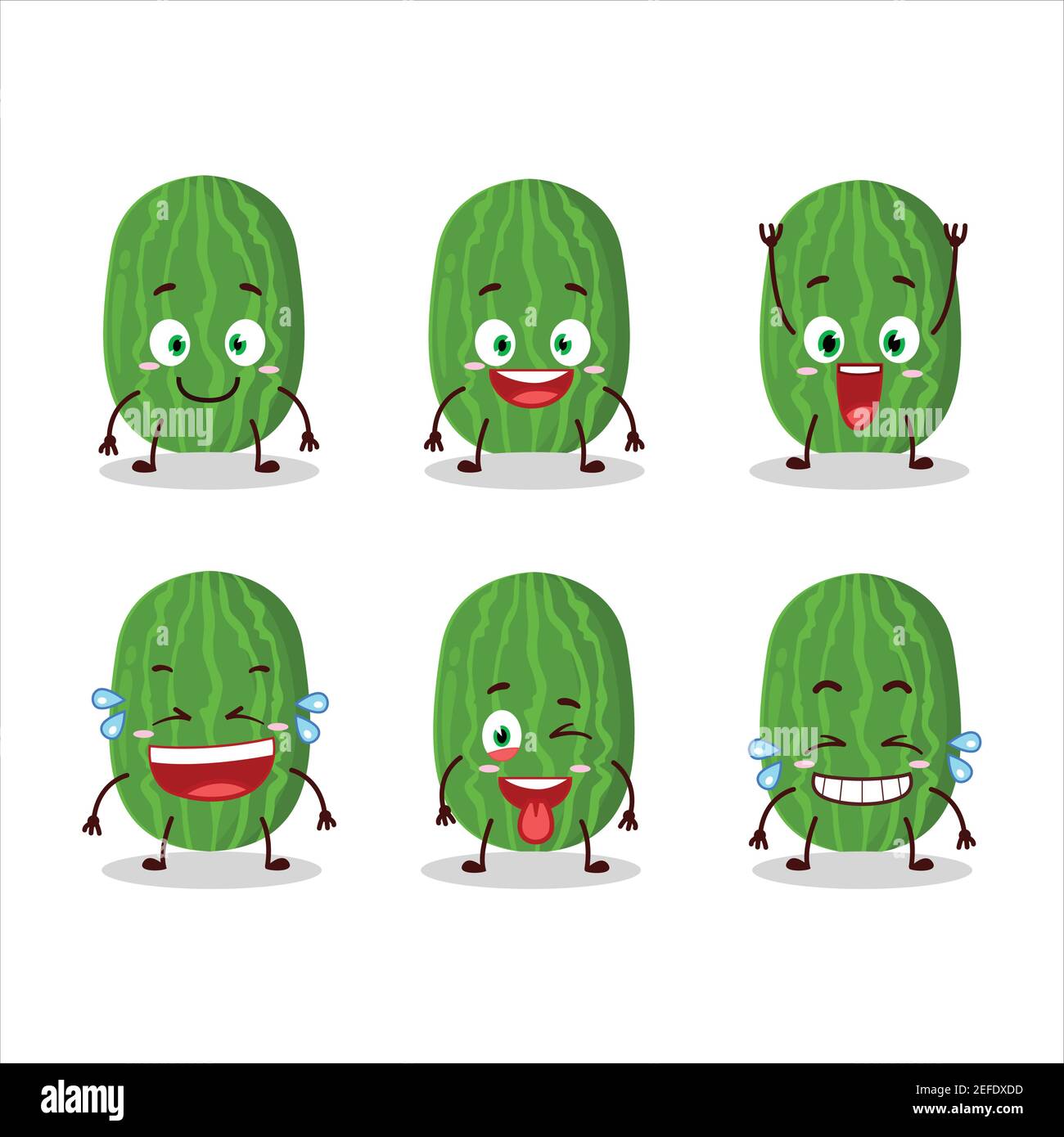 Cartoon character of cucamelon with smile expression. Vector ...