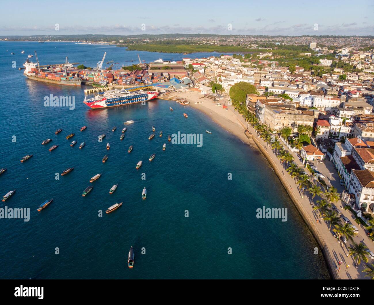 Zanzibar aerial port hi-res stock photography and images - Alamy
