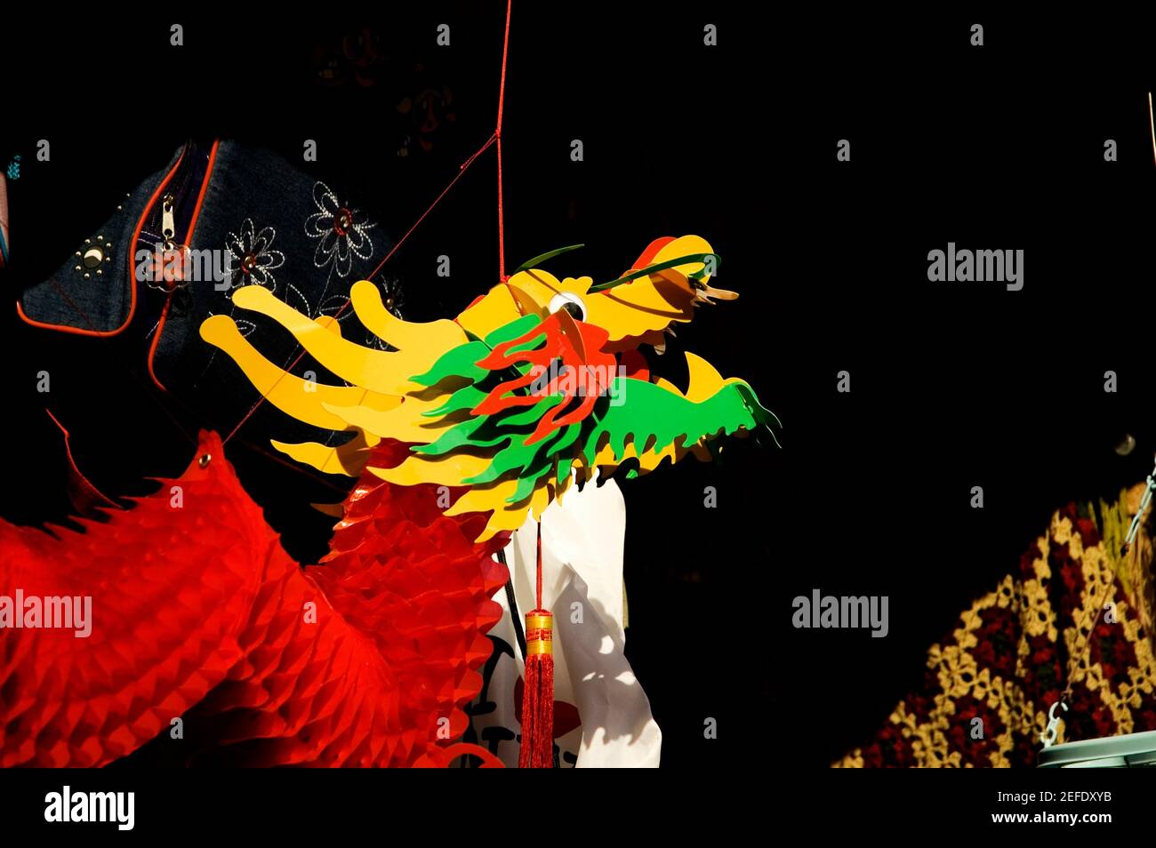 Low angle view of a Chinese dragon, New York City, New York State, USA ...