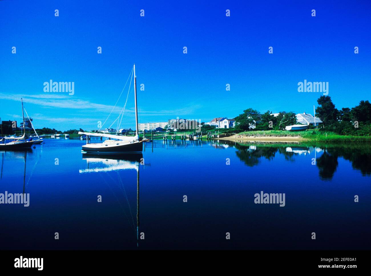 Boats in a river, Cape Cod, Massachusetts, USA Stock Photo - Alamy