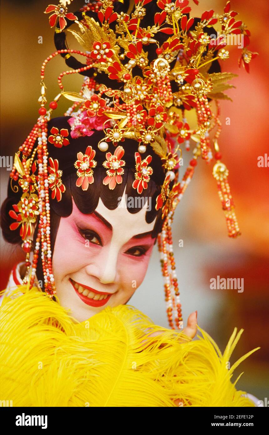Portrait of a female opera performer, Hong Kong, China Stock Photo - Alamy