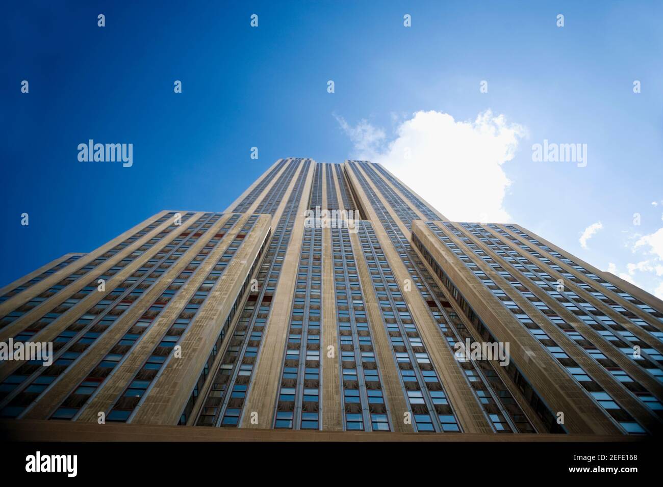 Low angle view of a skyscraper, Empire State Building, Manhattan, New ...