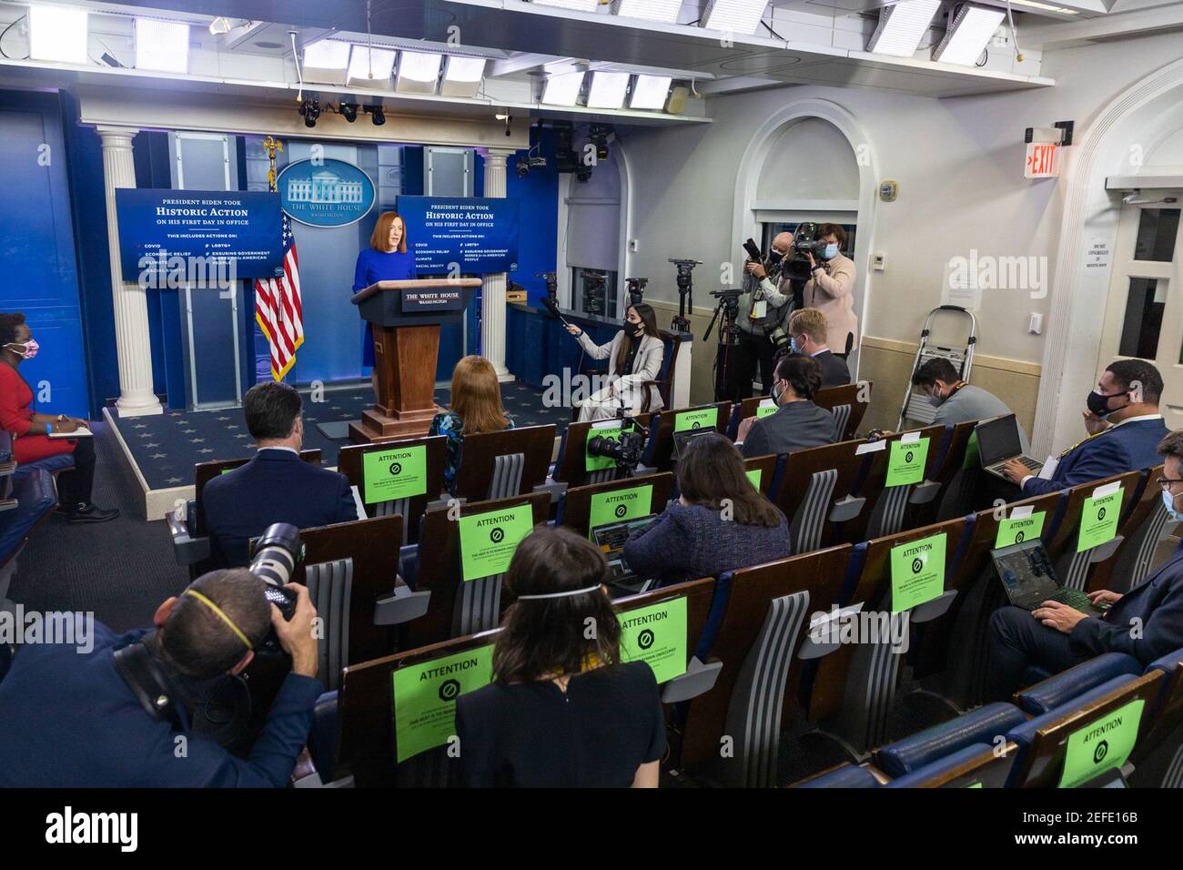 White House Press Secretary Jen Psaki participates in a briefing ...
