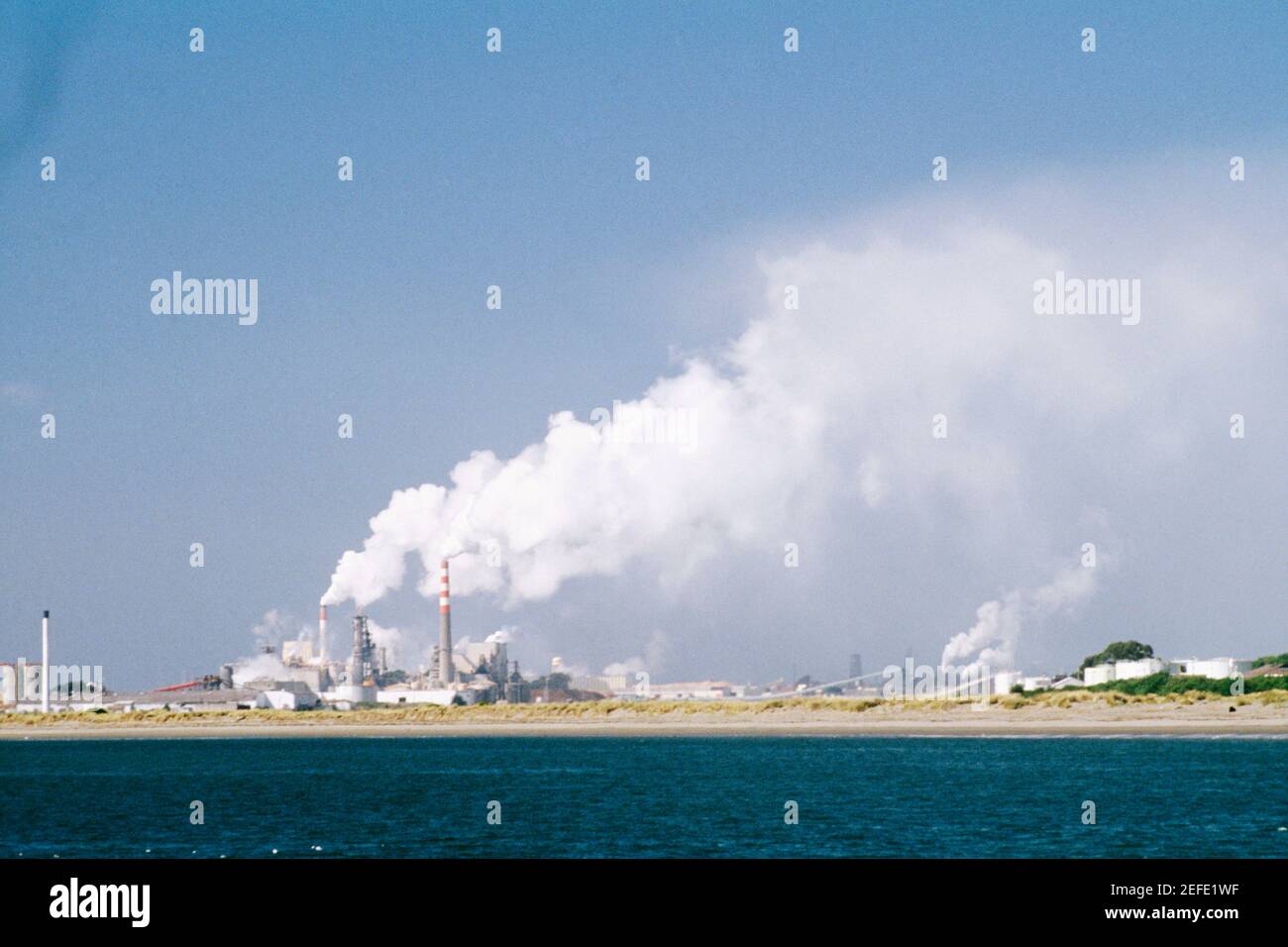 Pollution from a pulp mill by the river, Eureka, California, USA Stock ...