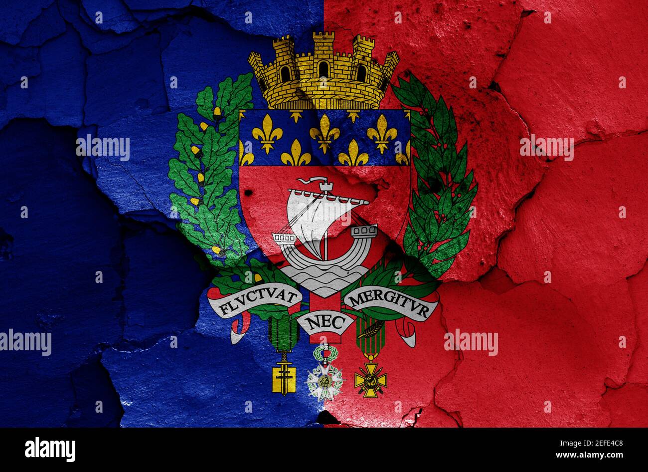 Flag of paris hi-res stock photography and images - Alamy