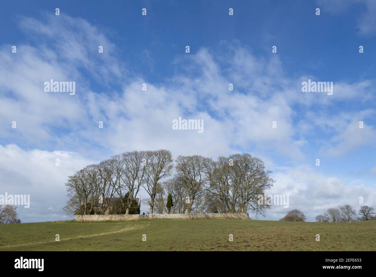 St. Oswald's Church, Heavenfield, Hadrian's Wall, Northumberland, UK ...