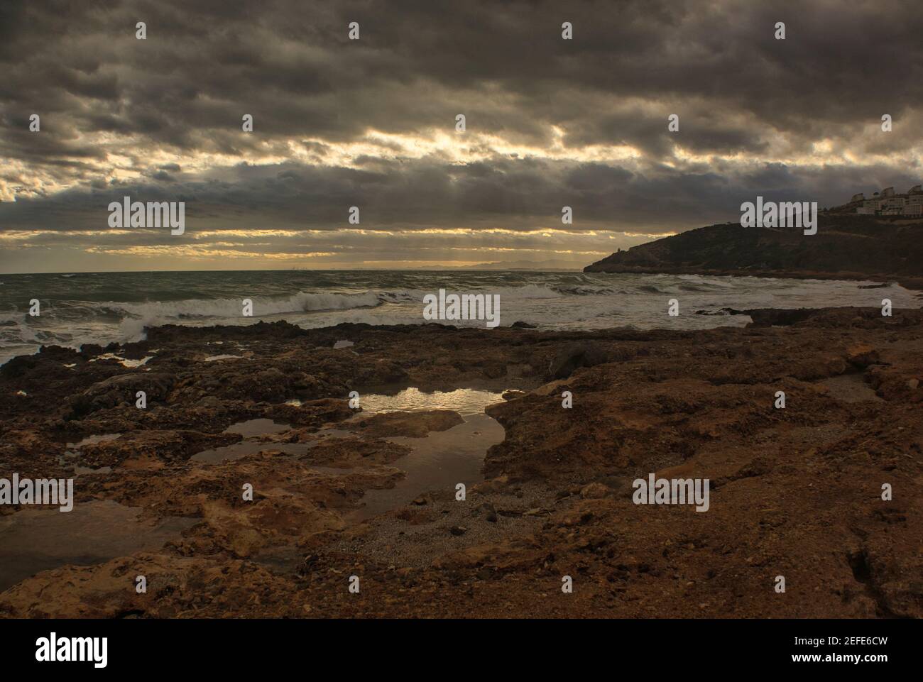 The coast of the renegade a day of bad sea, Spain Stock Photo - Alamy