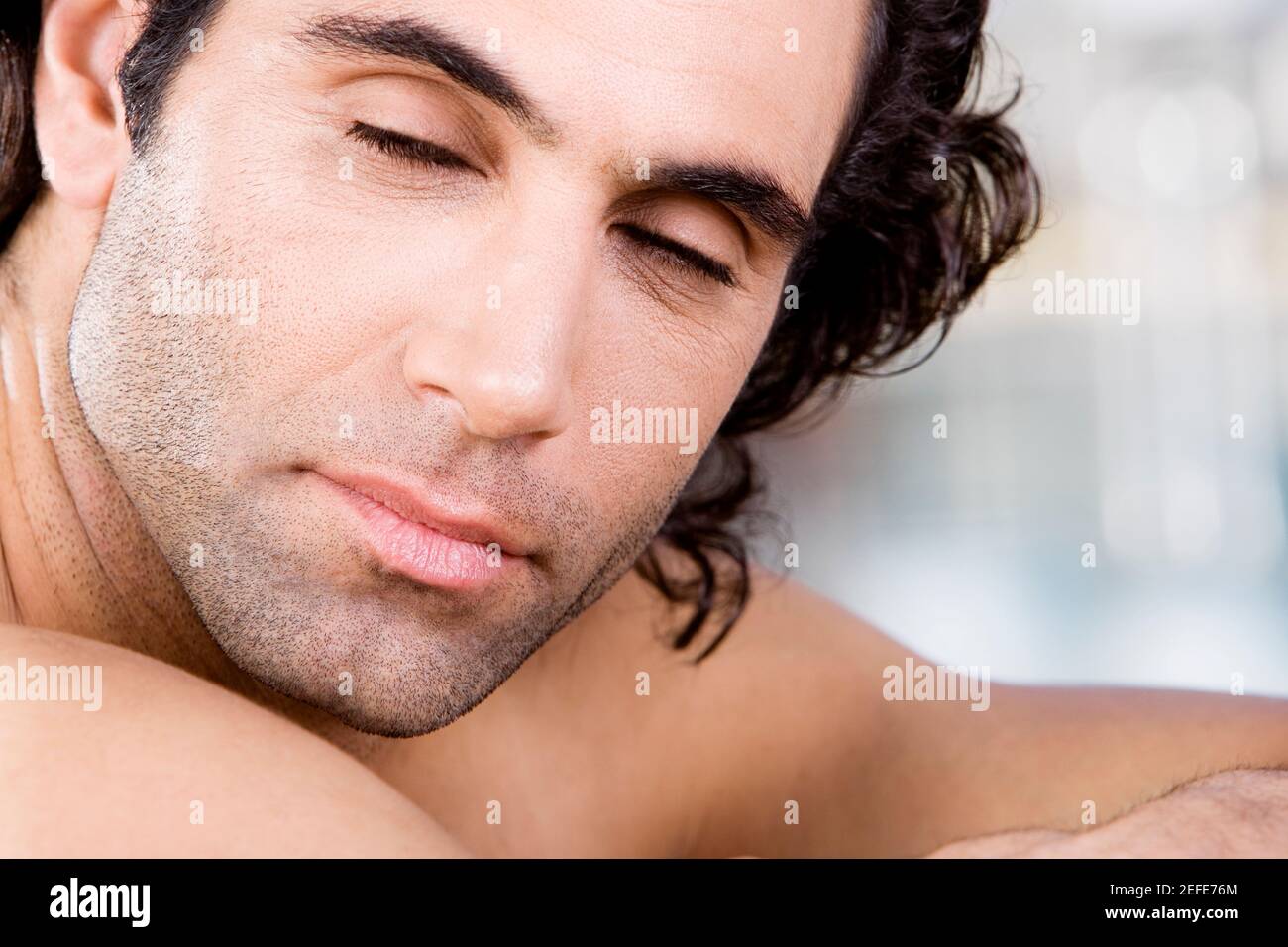 Black man eyes shut close up hi-res stock photography and images - Alamy