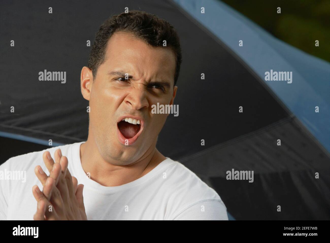 Middle aged man yawning hi-res stock photography and images - Alamy