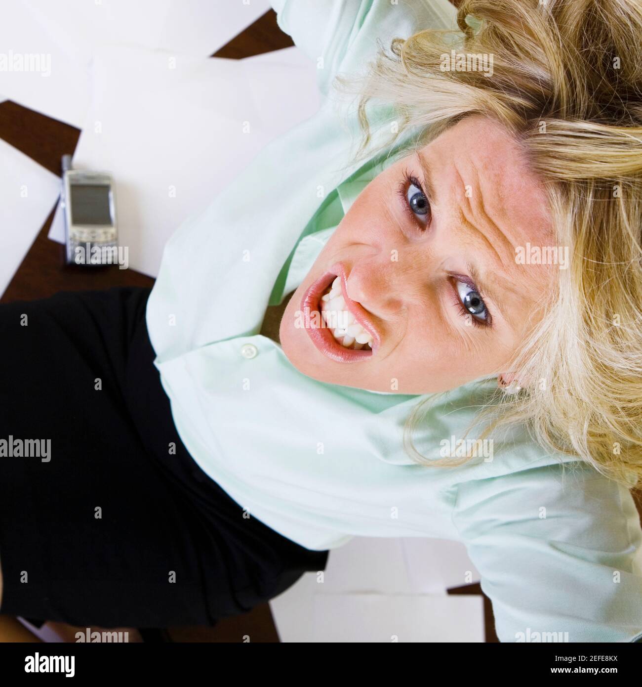 Woman clenching her teeth hi-res stock photography and images - Alamy