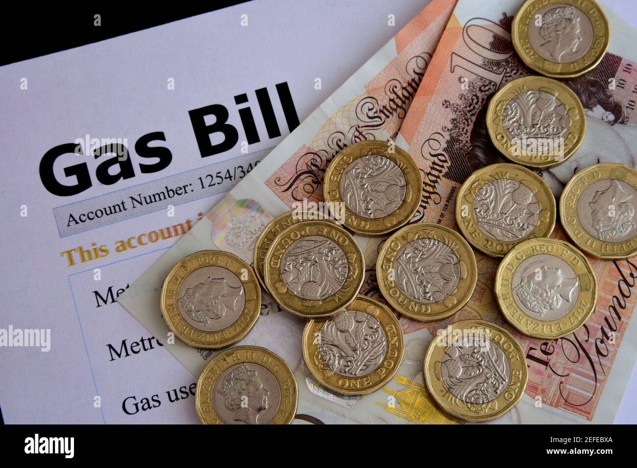 Generic Gas Bill Stock Photo - Alamy