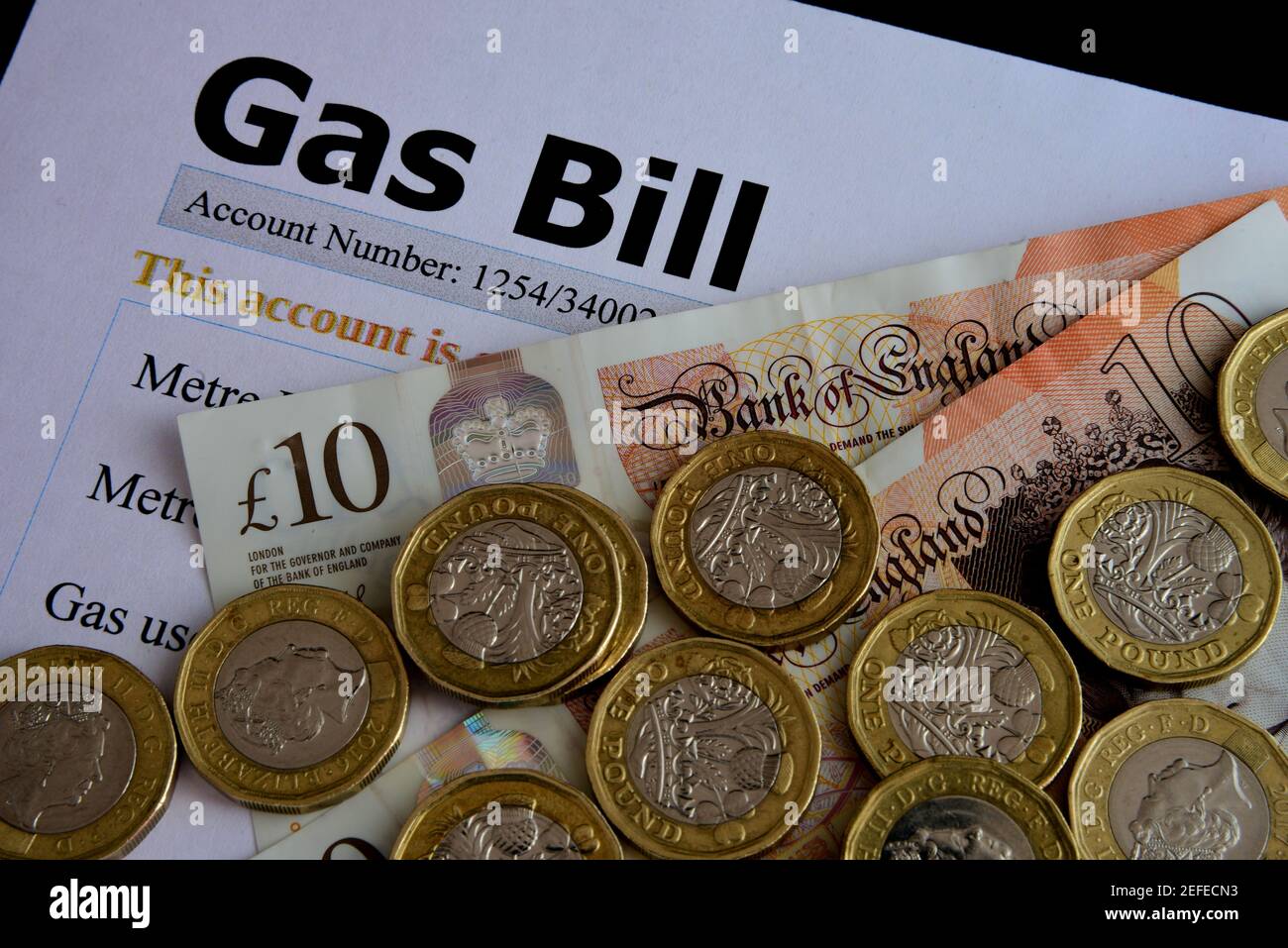 Generic Gas Bill Stock Photo - Alamy