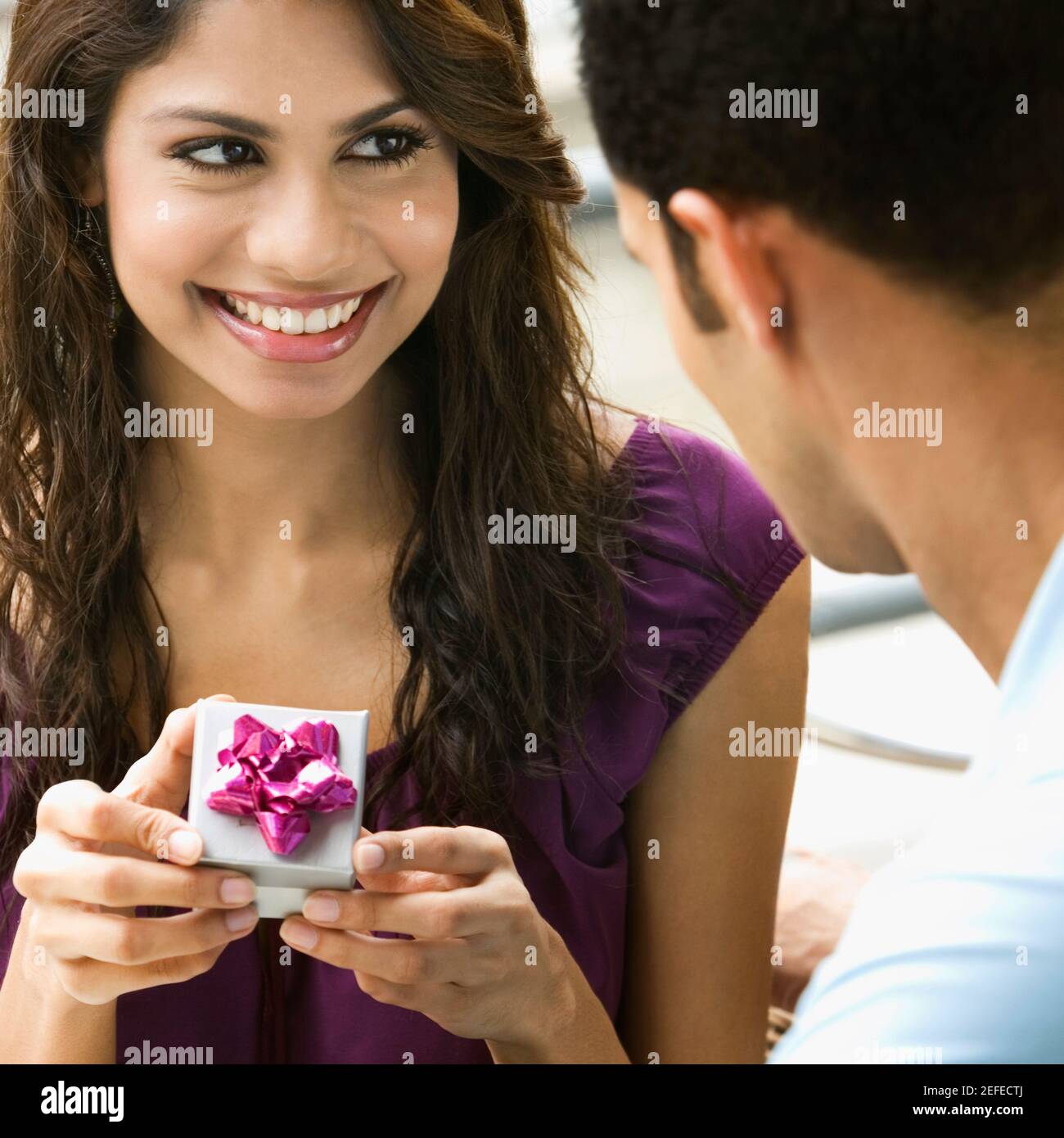 Happy black man proposing white hi-res stock photography and images - Alamy