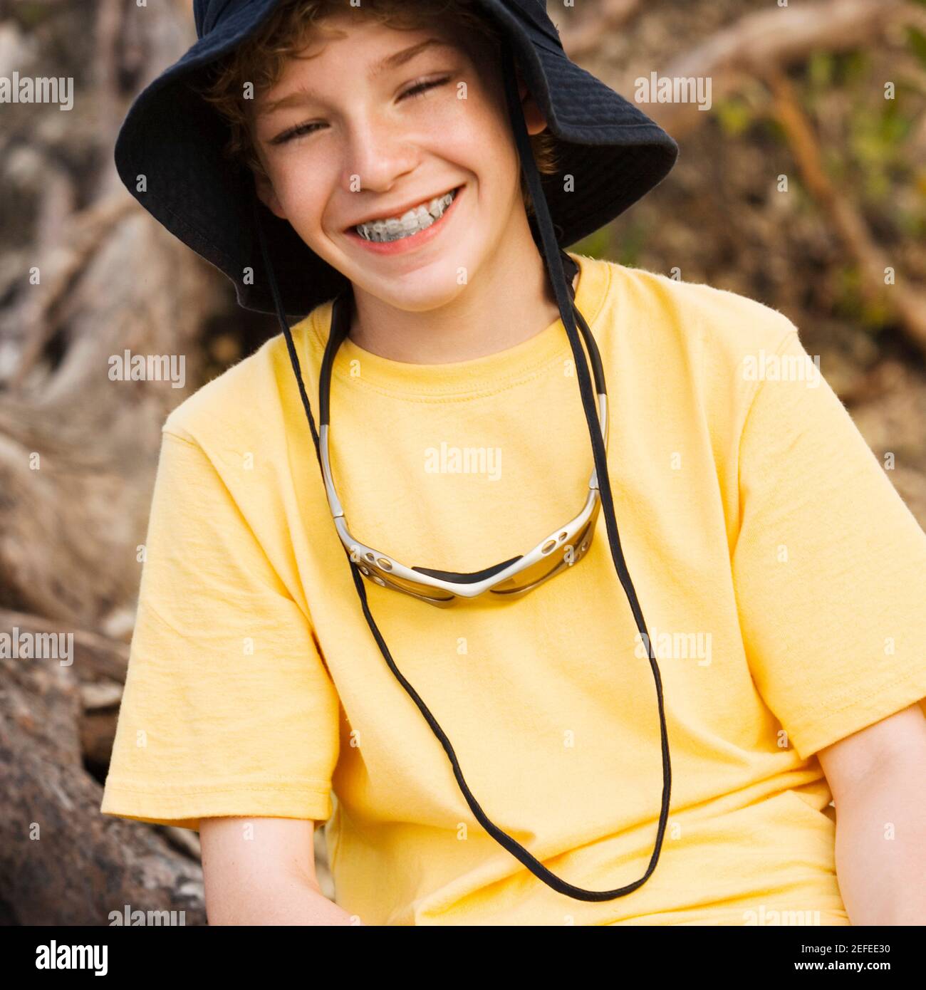 Portrait of a boy smiling Stock Photo - Alamy
