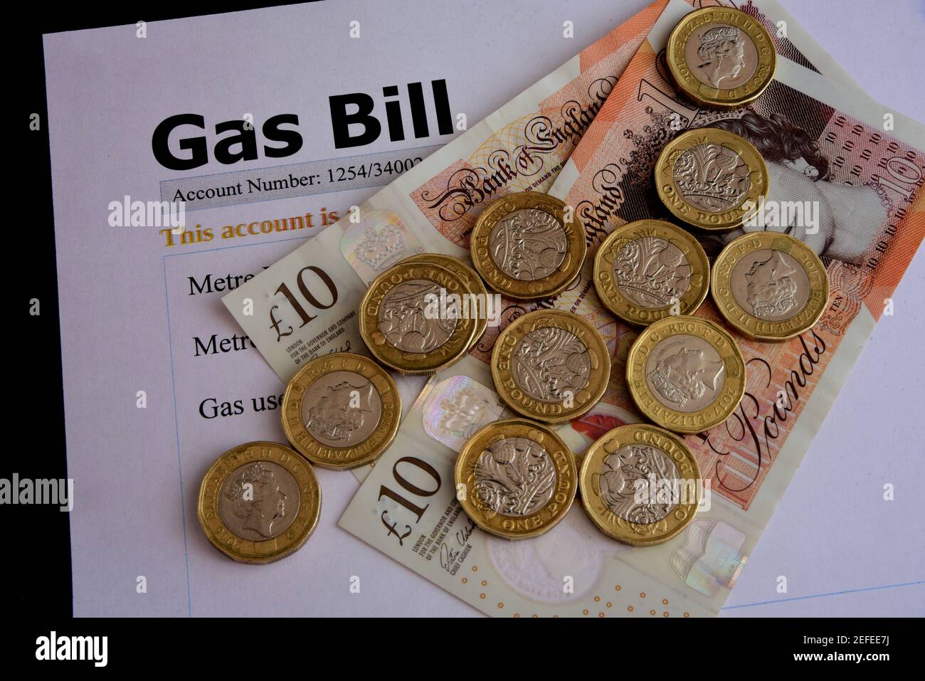 Generic Gas Bill Stock Photo - Alamy