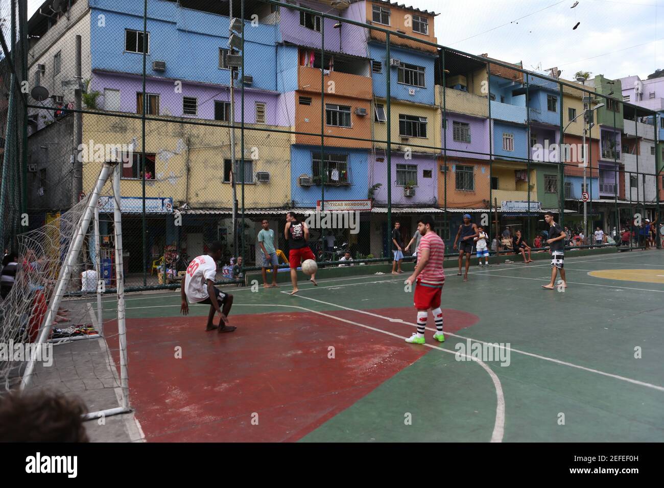Rio favela football children hi-res stock photography and images - Alamy
