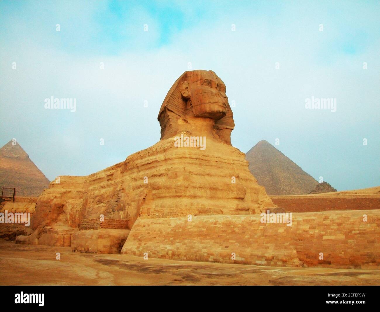 Sphinx in front of pyramids, Giza, Cairo, Egypt Stock Photo - Alamy