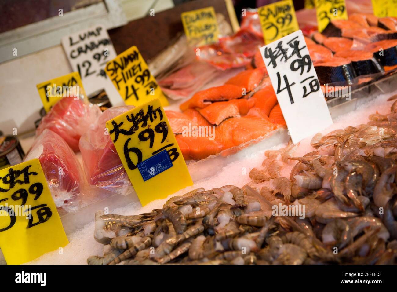 Close-up of prawns in a market stall Stock Photo - Alamy