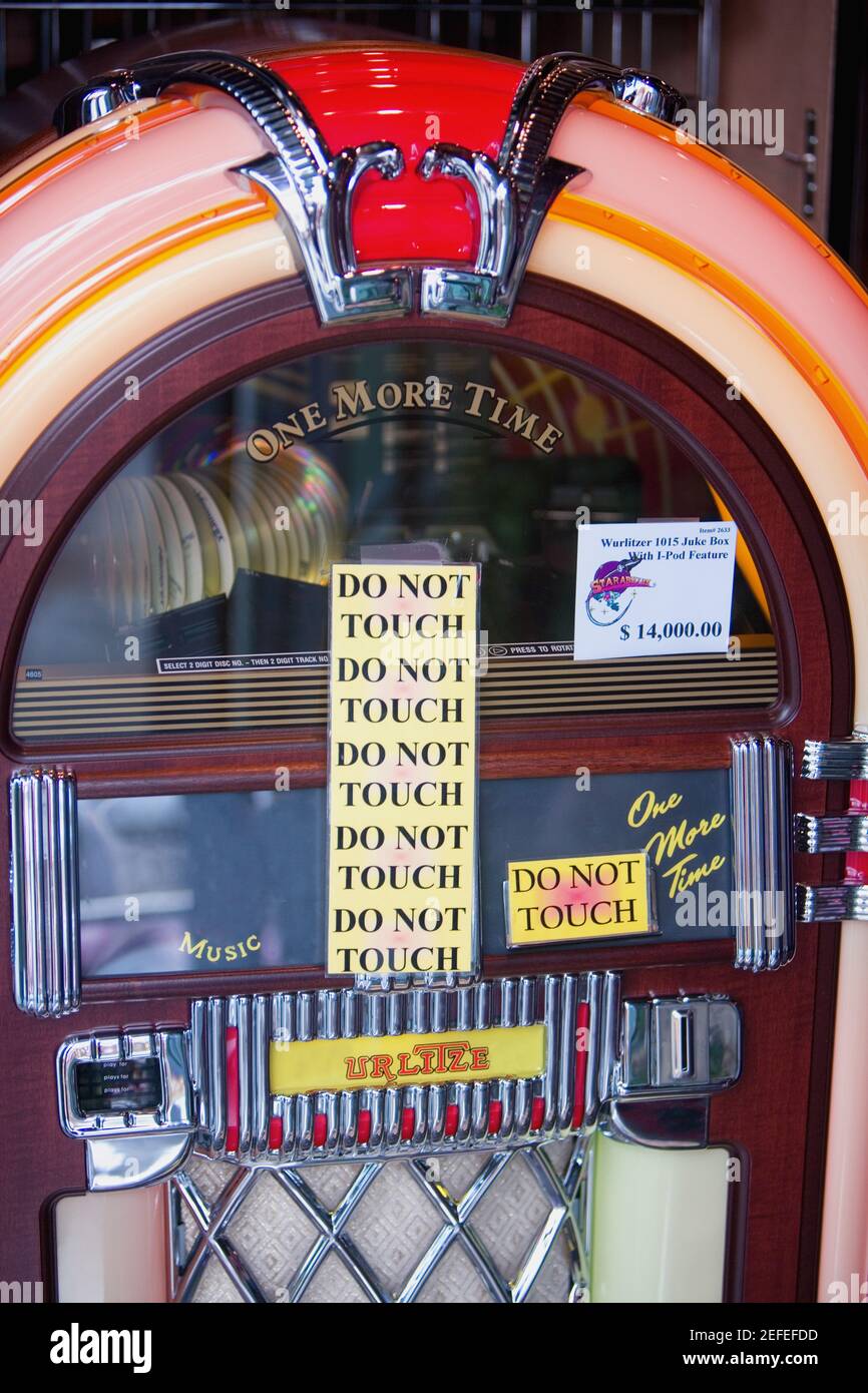 Close-up of a jukebox Stock Photo - Alamy