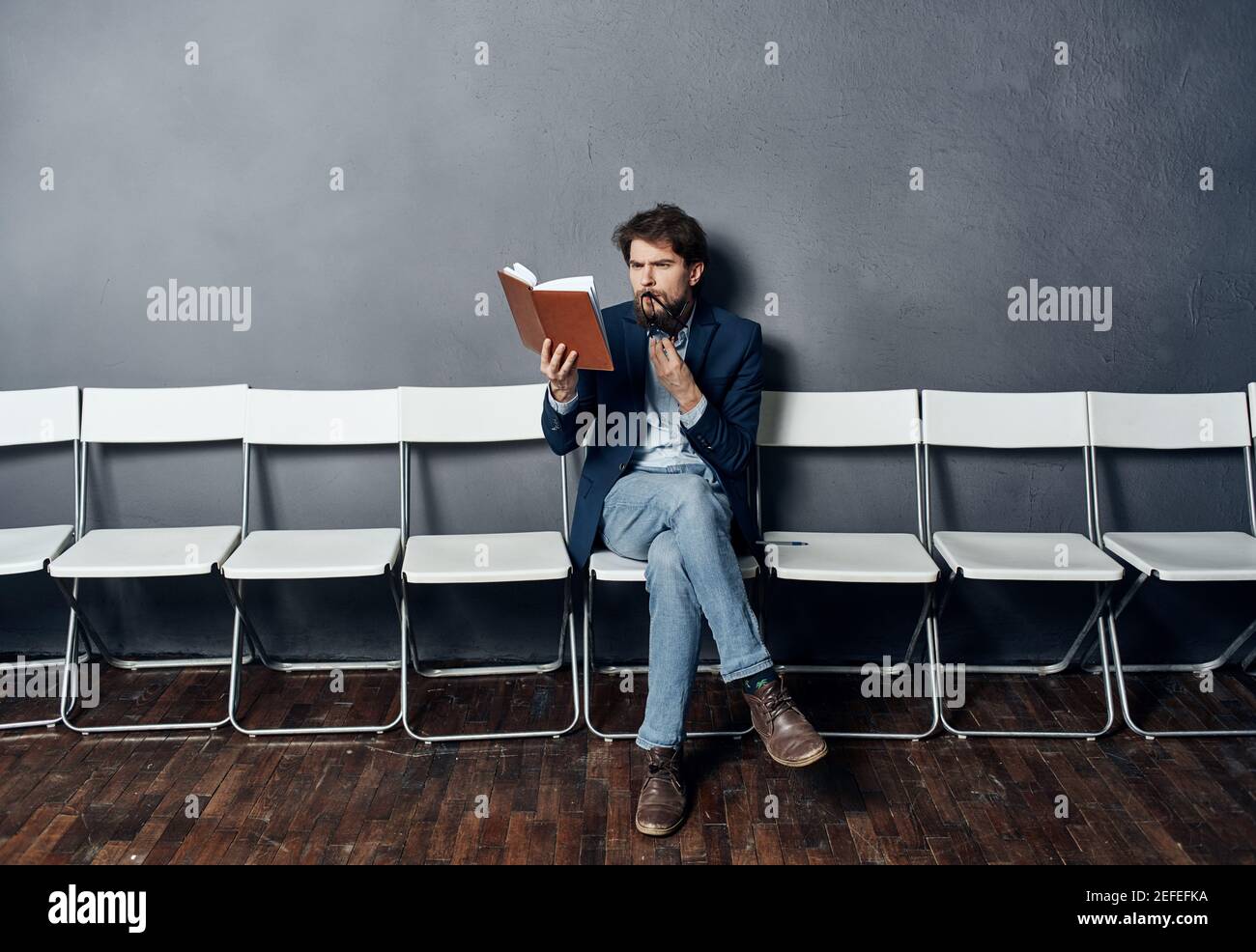 business man hiring job interview waiting emotion Stock Photo - Alamy