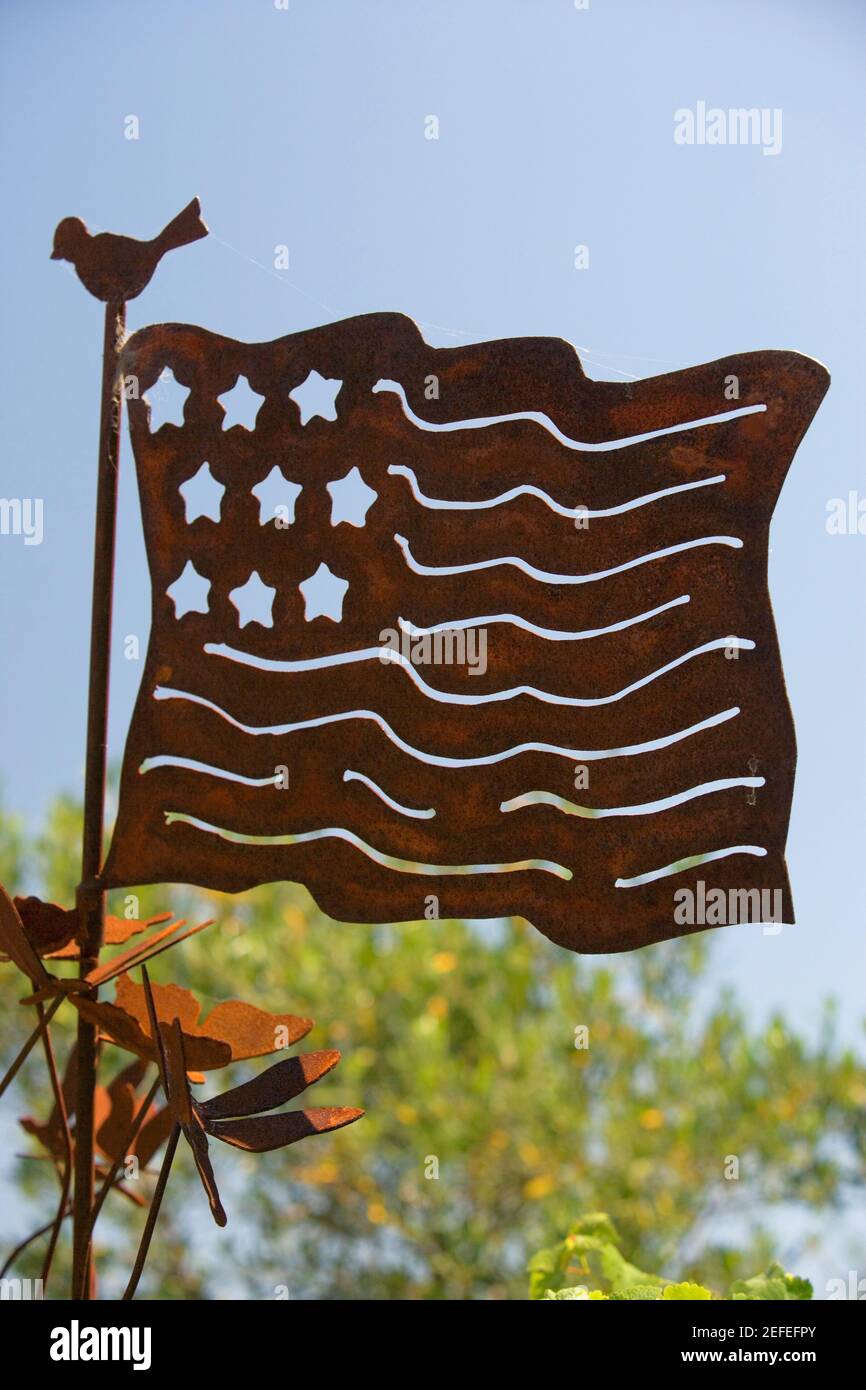 Close-up of a rusted American flag Stock Photo - Alamy